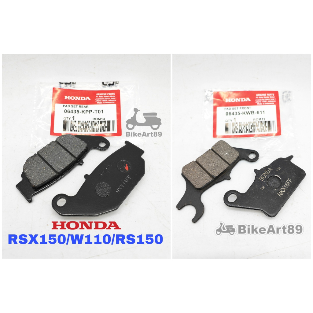 Honda Indonesia Disc Brake Pad Front Rear RS150 RSX150 W110 Wave Future ...
