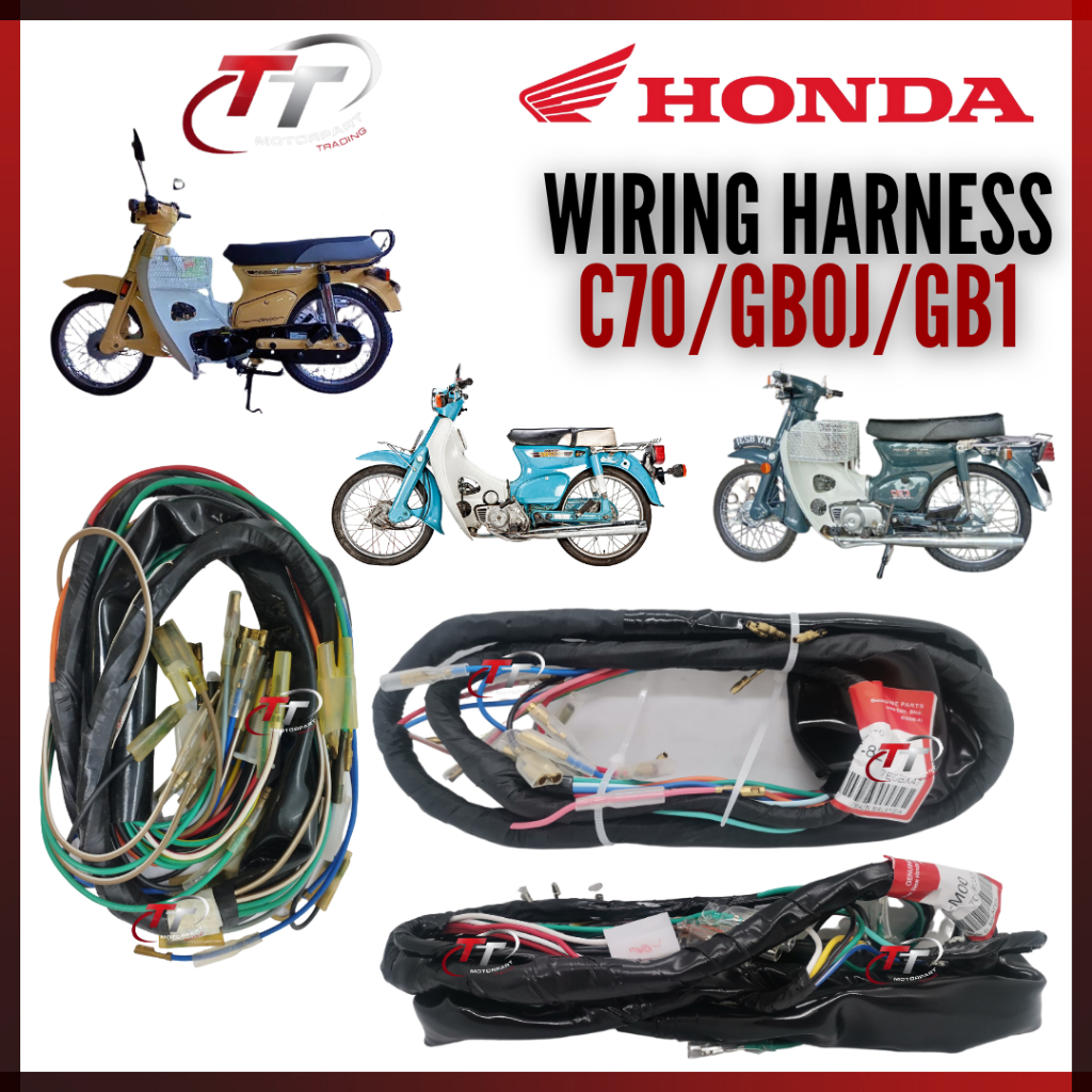 HONDA GBO J C70 GBOJ PETAK GB6 FAME GB1 C90 WIRING HARNESS COMPLETE SET ...