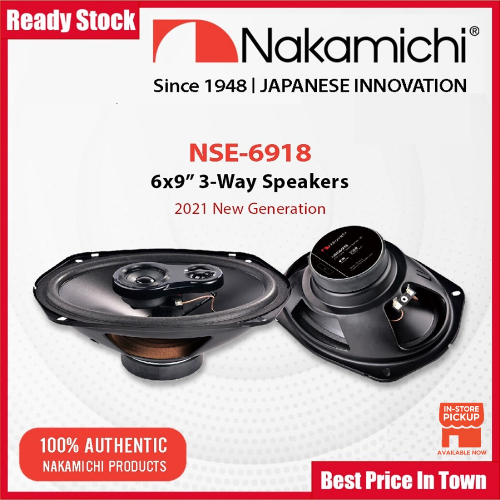 Nakamichi NSE6918 - 6x9" 3 Way Coaxial Speakers 260W | Car Speaker | Speaker Kereta | 6x9 | NSE ...