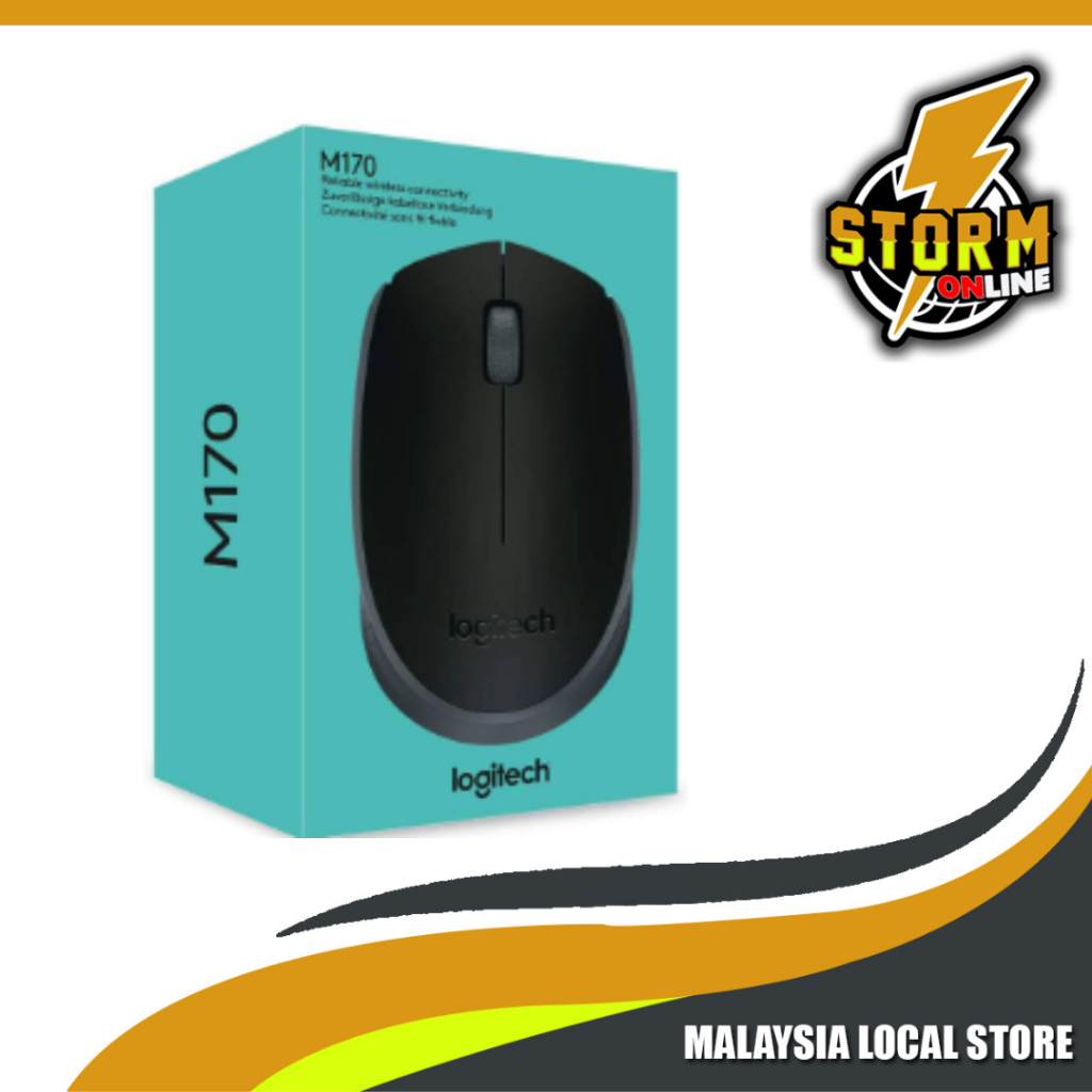 Logitech M170 Wireless Mouse - Original Black | Shopee Malaysia