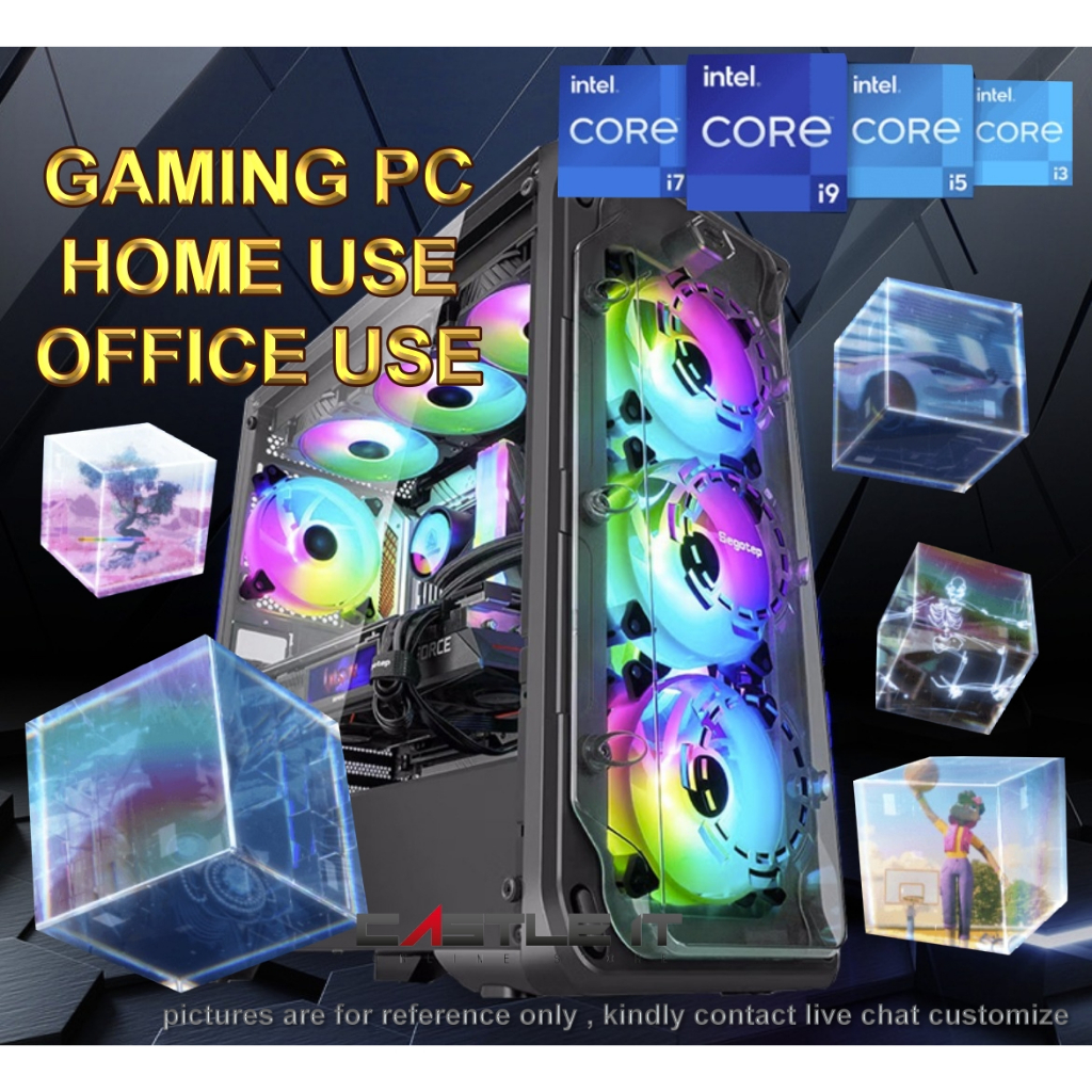 DIY Customize Full Set Core i7 i5 Budget Gaming PC Intel AMD Dekstop ...