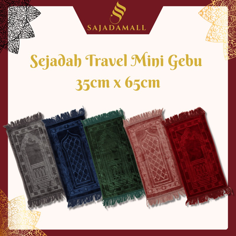 𝐒𝐚𝐣𝐚𝐝𝐚𝐦𝐚𝐥𝐥 Sejadah Mini Muka Panjang Gebu Travel Anti Slip 35cmx65cm ...