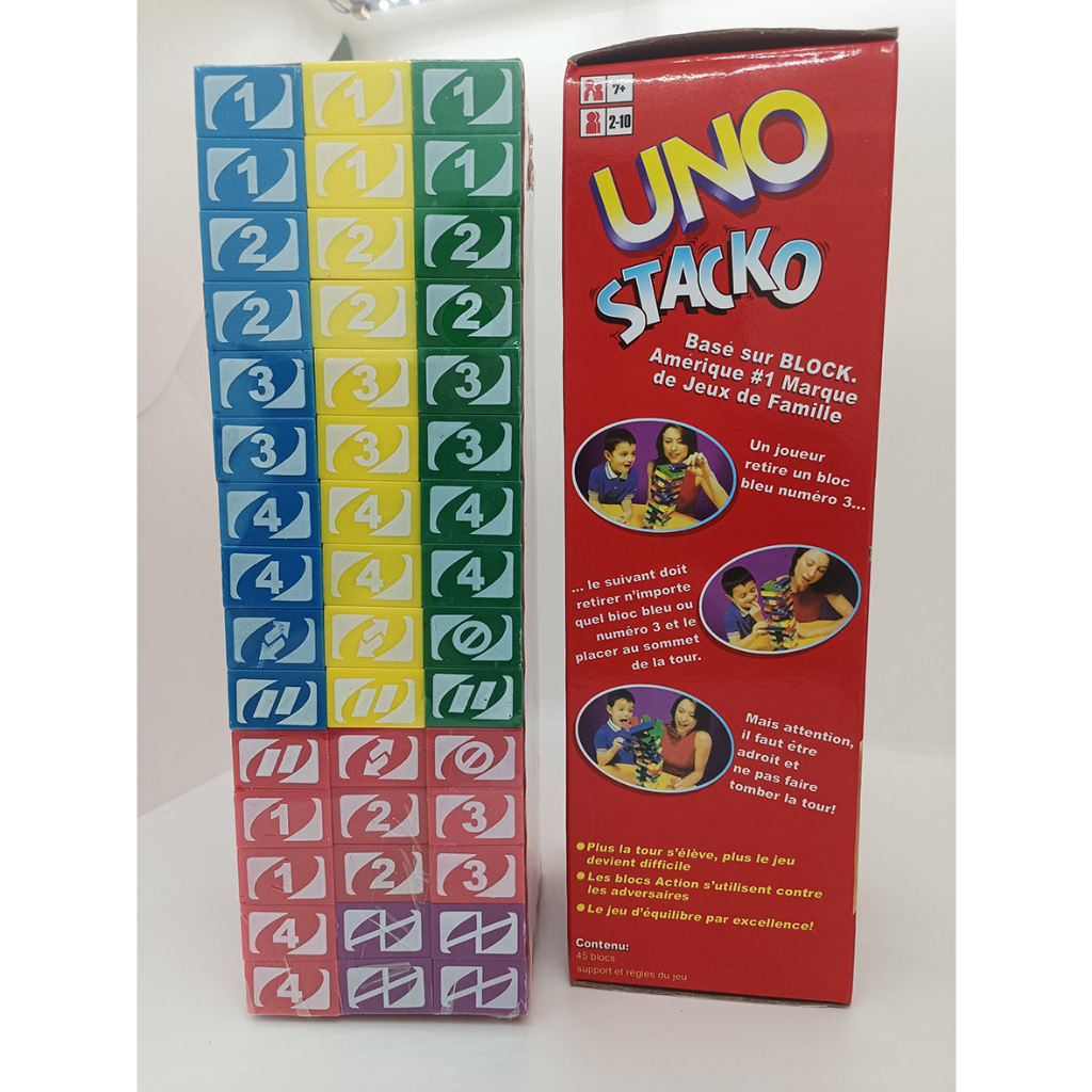 UNO STACKO STACKING BOARD GAME 45 BLOCKS (YK39082) | Shopee Malaysia