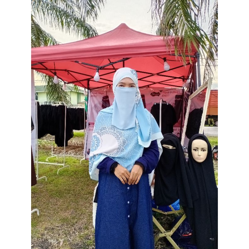 Purdah pendek arab neelofa style purdah half pendek | Shopee Malaysia