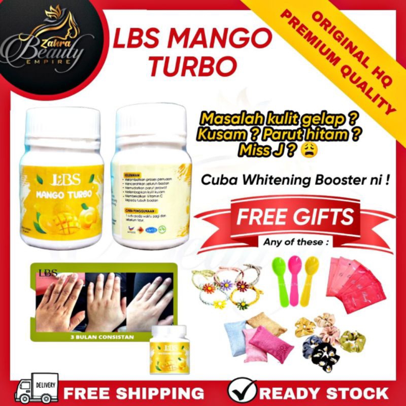 LBS WHITENING BOOSTER | MANGO TURBO | LULUS KKM [💯ORIGINAL HQ] + 🎁FREE ...