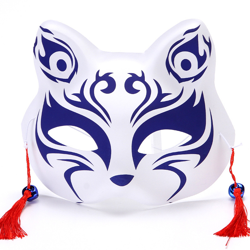 Japanese mask Japanese and wind spirit fox face mask half cat demon fox ...