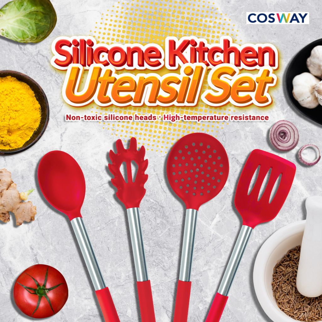 Silicon Kitchen Utensil Set - RA0921 | Shopee Malaysia