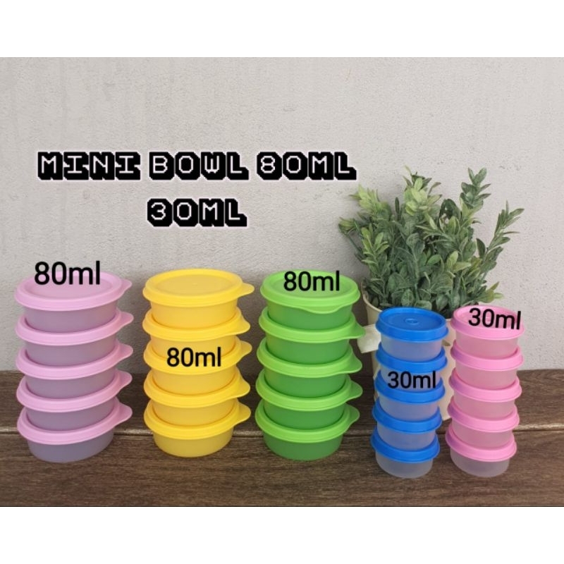 Tupperware Small Round Container 80ml (2 PCS) or Mini Round Container ...