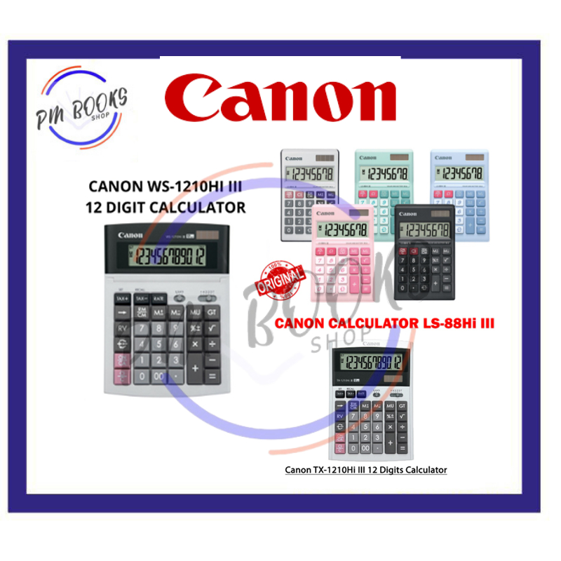 PMB Canon Calculator LC-210 Hi III / LS-88 Hi III / AS-120V / WS-1210 ...