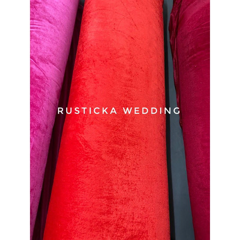 Kain Backdrop Pelamin Velvet Kain Velvet Plush baldu Meter Wedding ...