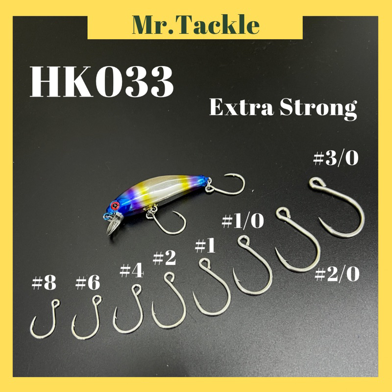 【MR.T】 Super Strong Minnow Hook Minnow Inline Single Hook High Carbon ...