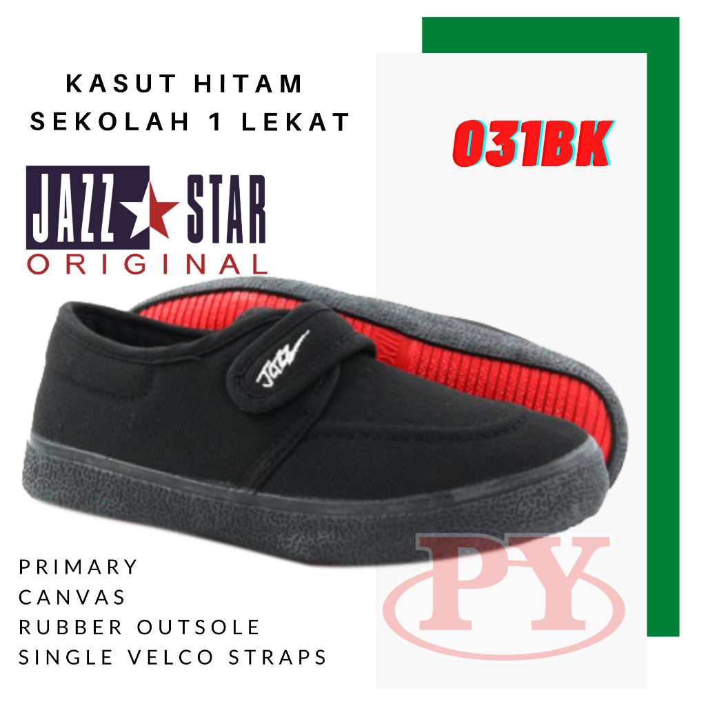 204-031BK / 306-031BK - KASUT SEKOLAH PALLAS JAZZ KASUT HITAM 1 LEKAT ...
