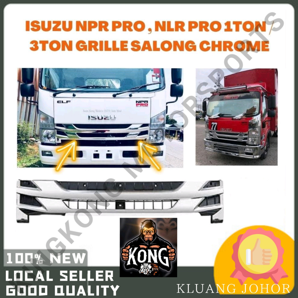 ISUZU NPR NLR PRO GRILLE CHROME 1TON 3TON LORRY TRUCK 43 53 INCH SALUNG ...