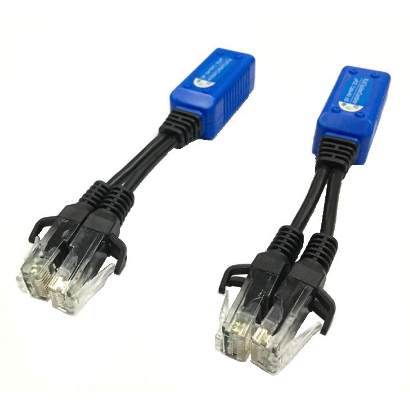 CCTV IP RJ45 Extender splitter uPOE cable, 2 POE use one net cable POE ...