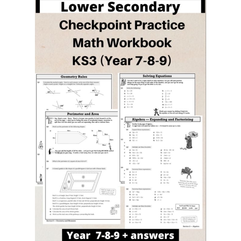 SC.21🌟KS3 Year 7-8-9 Mathematics Workbook+Answers🌟 | Shopee Malaysia