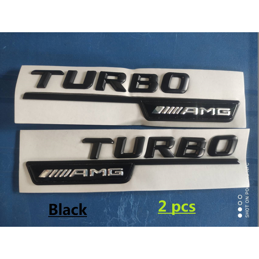 AMG 4MATIC TURBO 3D Glossy Black Chrome Quality Emblems For MERCEDES ...