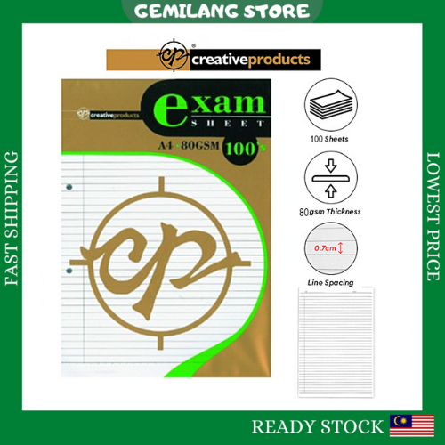 100pcs A4 Size Single Line Note Book CP Examination Sheet Exam Paper ...