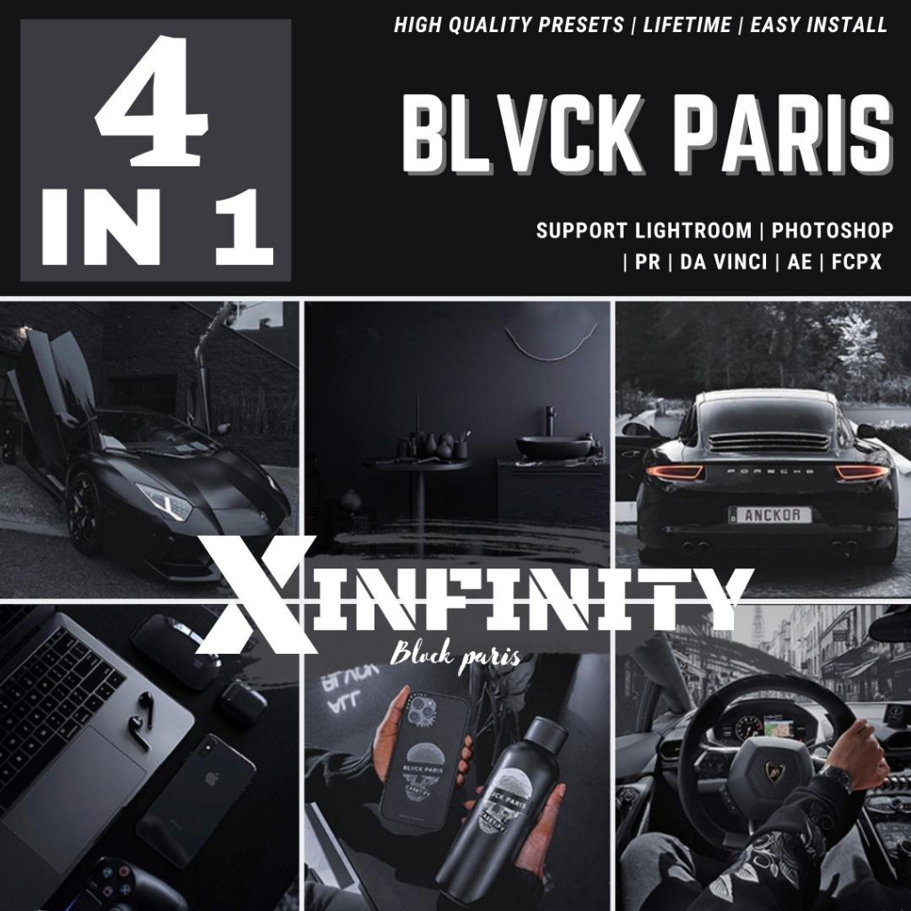 BLVCK Paris black Lightroom presets Adobe Photoshop preset Lightroom ...