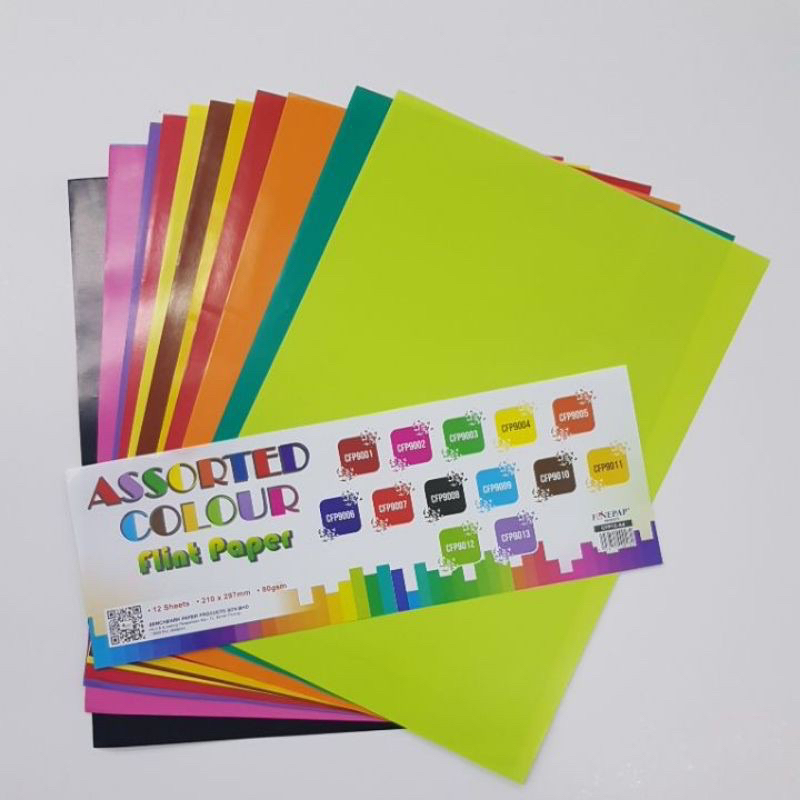 Ready Stok A4 origami paper/flint paper/colour paper/kertas warna ...