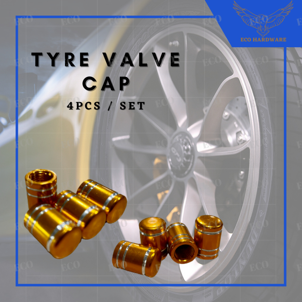 TYPE R 4pcs Universal Aluminium Tyre Valve Cap - Standard/Kereta Valve ...