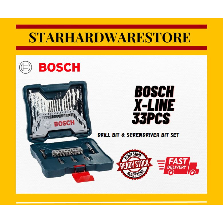 Bosch Original 33pcs X Line Screwdriver Bits And Drill Bits Mini Set