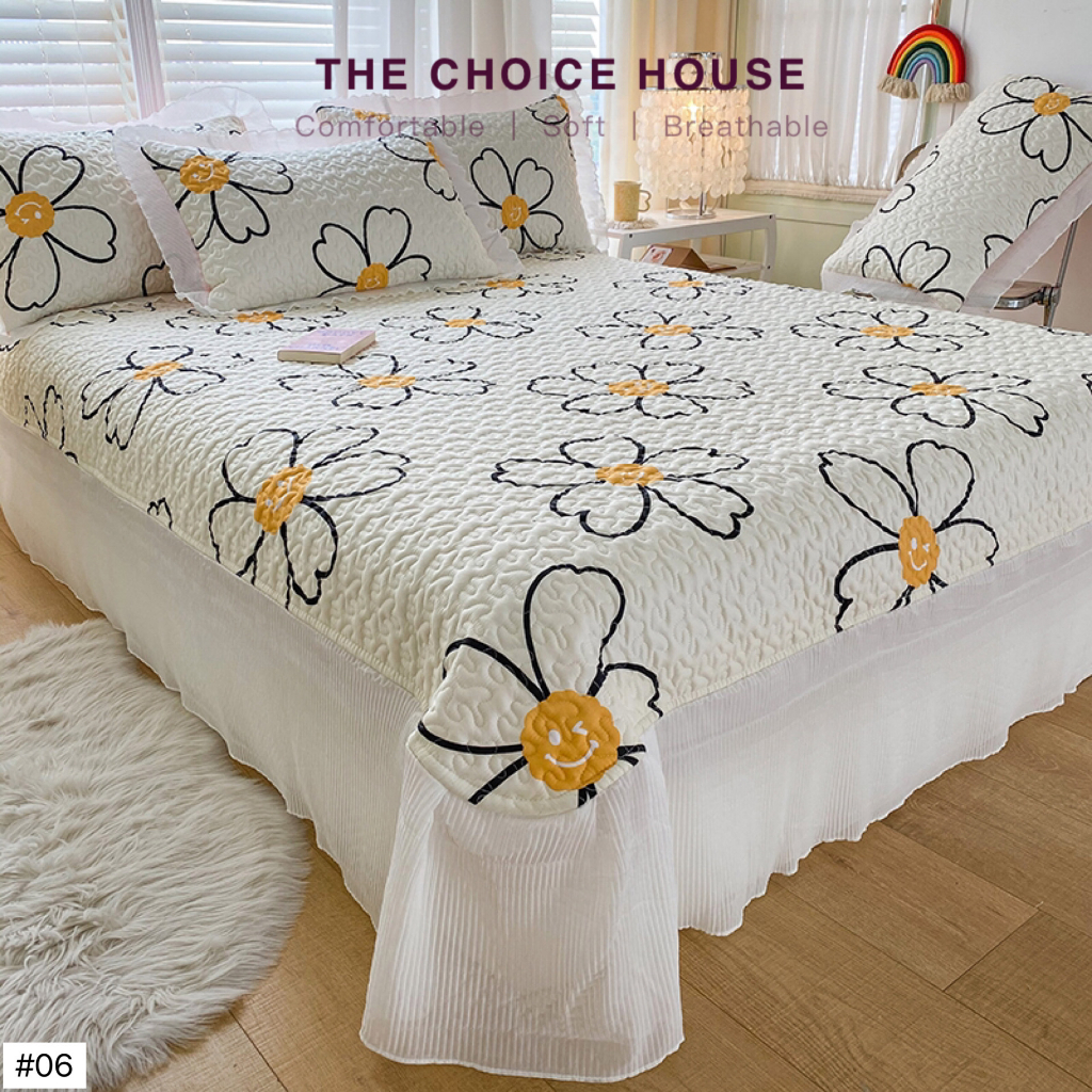 🔥🔥 Readystock 🔥🔥Set Cadar 3 in 1 Cadar Ropol Quilted PATCHWORK RUFFLES ...