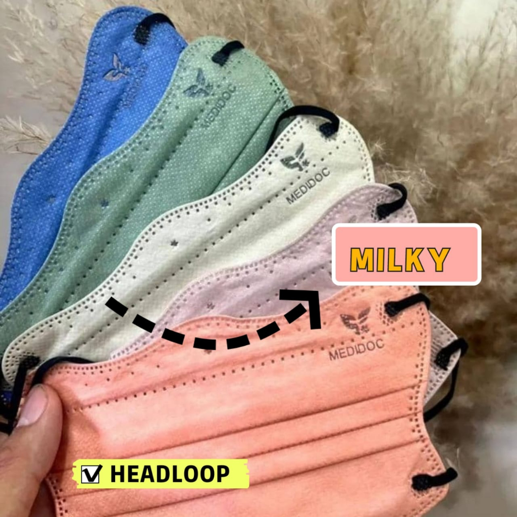 MEDIDOC NEW SLIM-CUT BUTTERFLY MASK 4 PLY [ EARLOOP & HEADLOOP ...