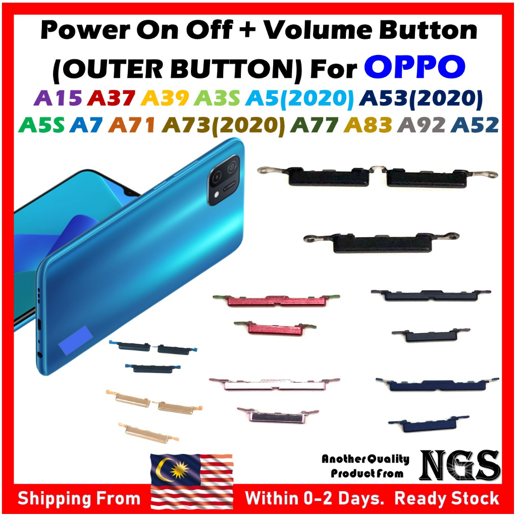 Power On Off Vol Button Compatible For OPPO A15 A16 A37 A39 A3S A5/A53 ...