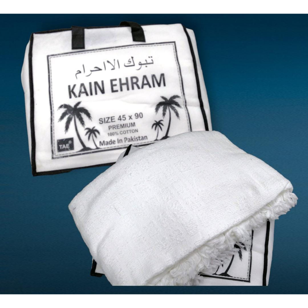 KAIN EHRAM PUTIH KAIN EHRAM TABUK SET LENGKAP IHRAM UMRAH HAJI HAJJ ...