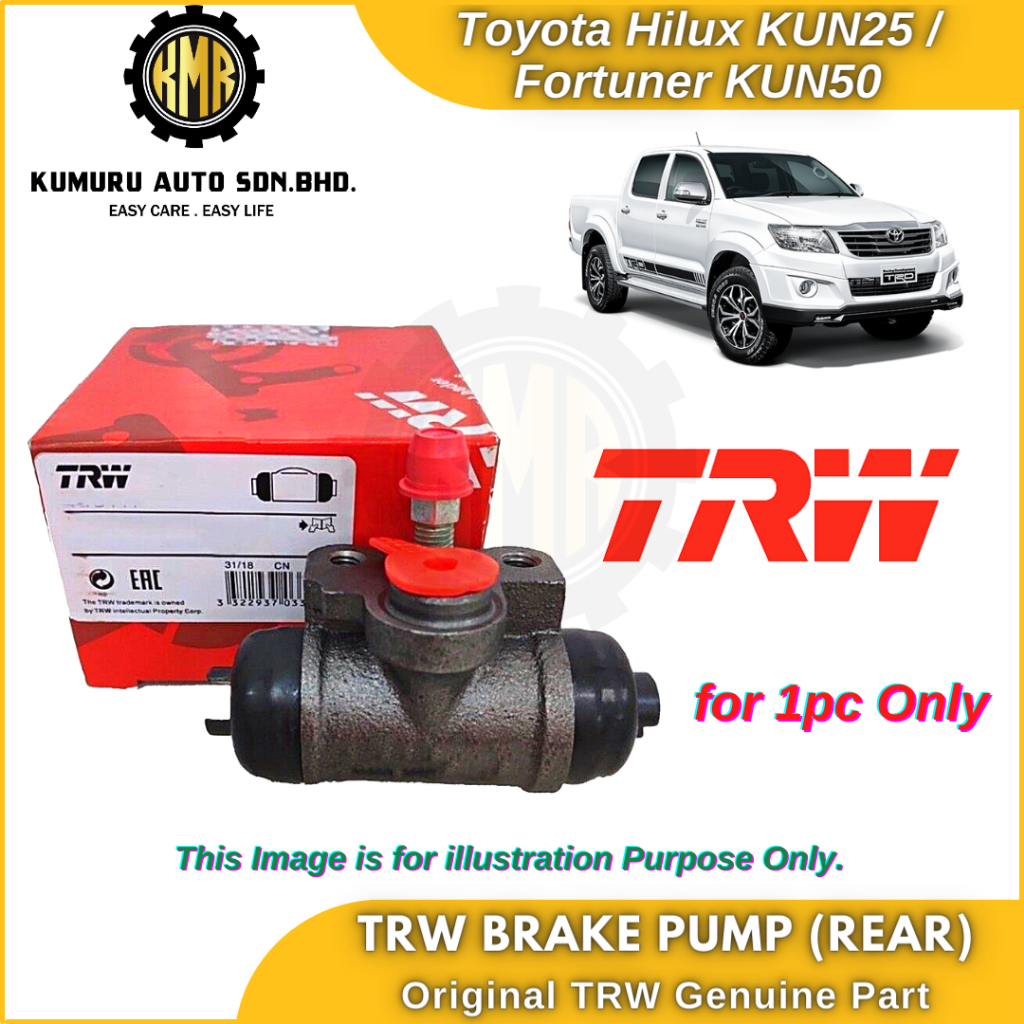 (1@pc) TRW Wheel Brake Cylinder Rear Brake Pump Toyota Hilux KUN25 ...