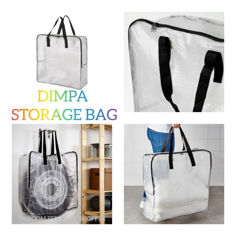 💥READY STOCK💥IKEA STORAGE BAG DIMPA TRANSPARENT 65x22x65cm | Shopee ...