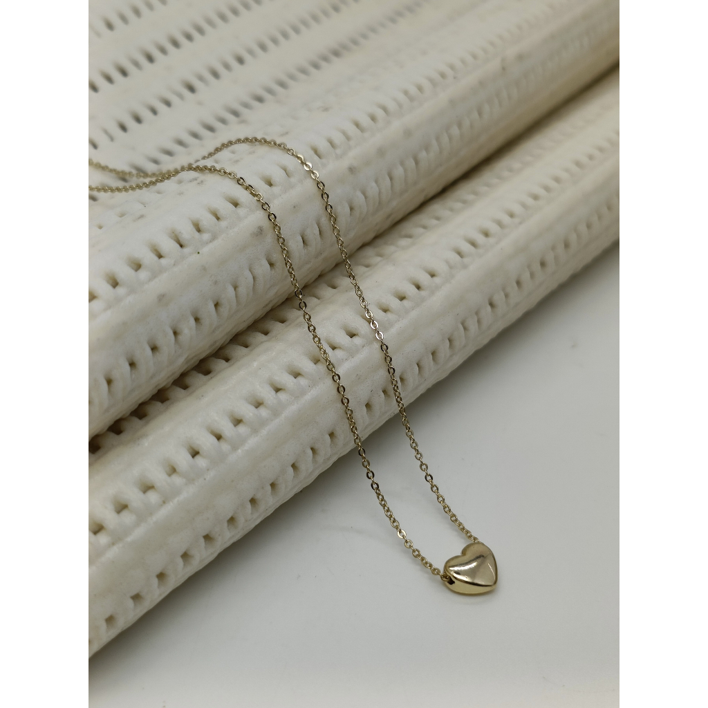 Korean Minimalist Lady Teenage Gold Heart Shape Collar Necklace Love ...