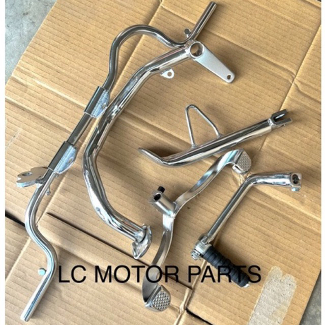 HONDA EX5 DREAM BESI CHROME SIDE STAND GEAR BRAKE PEDAL FOOT REST BAR ...