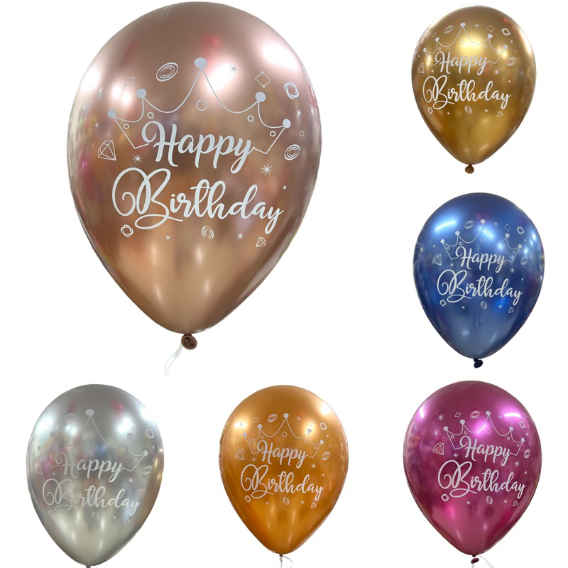 Isales party balloon 1pcs Helium High Quality Happy birthday Chrome ...