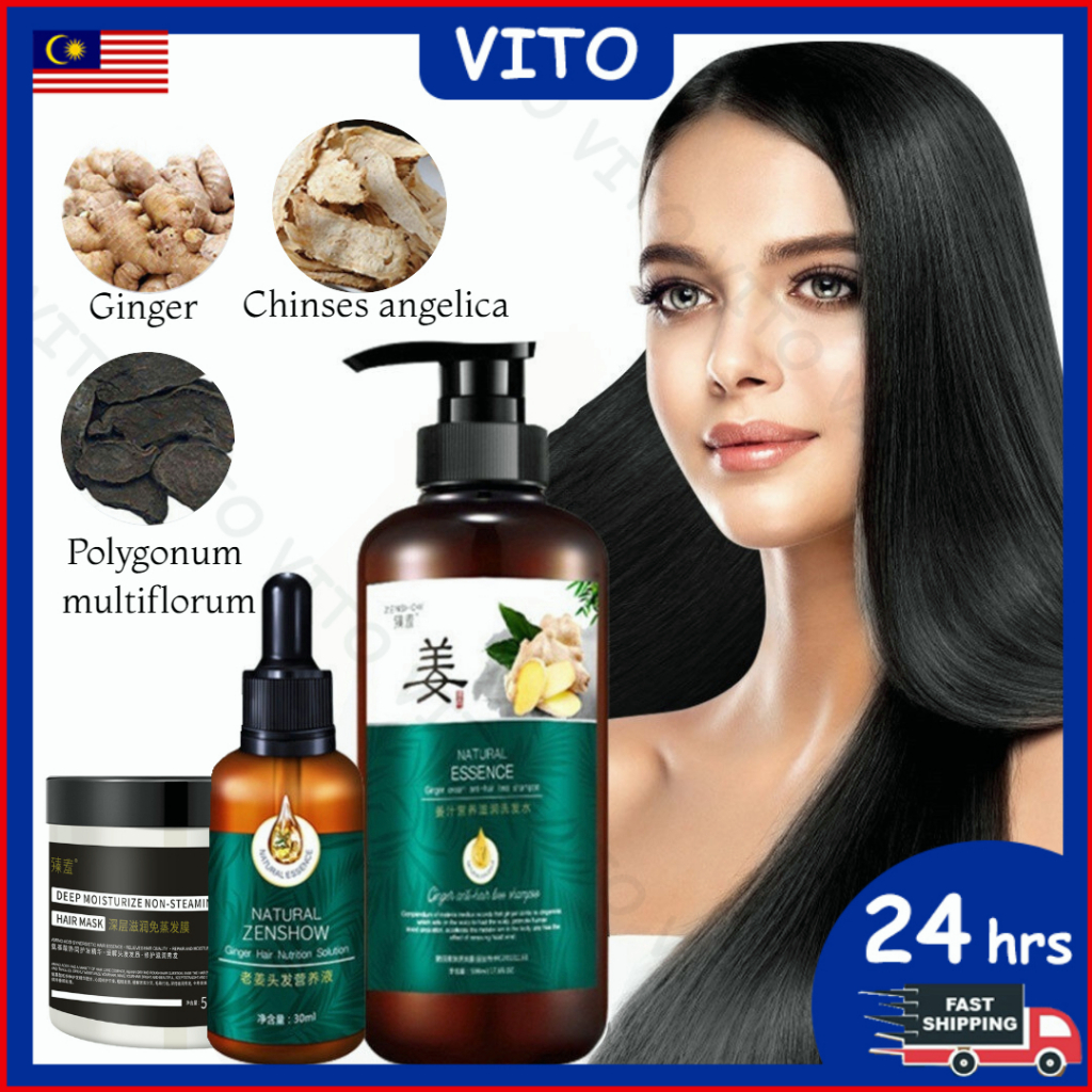 Ready Stock Ginger Booster Shampoo 500ML Treatment Scalp Rambut Pelebat ...