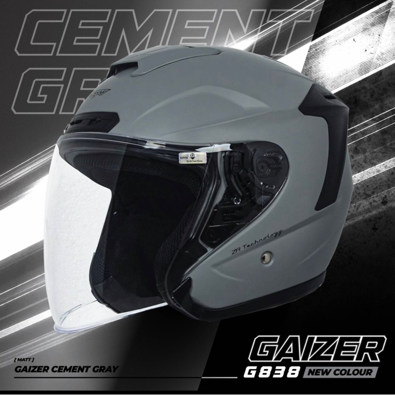 GRACSHAW GAIZER G838 OPEN FACE HELMET (12 COLOUR & 4 SAIZ ) | Shopee ...