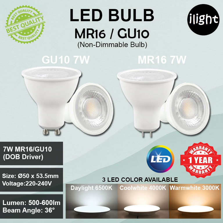 LED Bulb MR16 / GU10 7W 9W White Casing Eyeball Spotlight Bulb Track ...