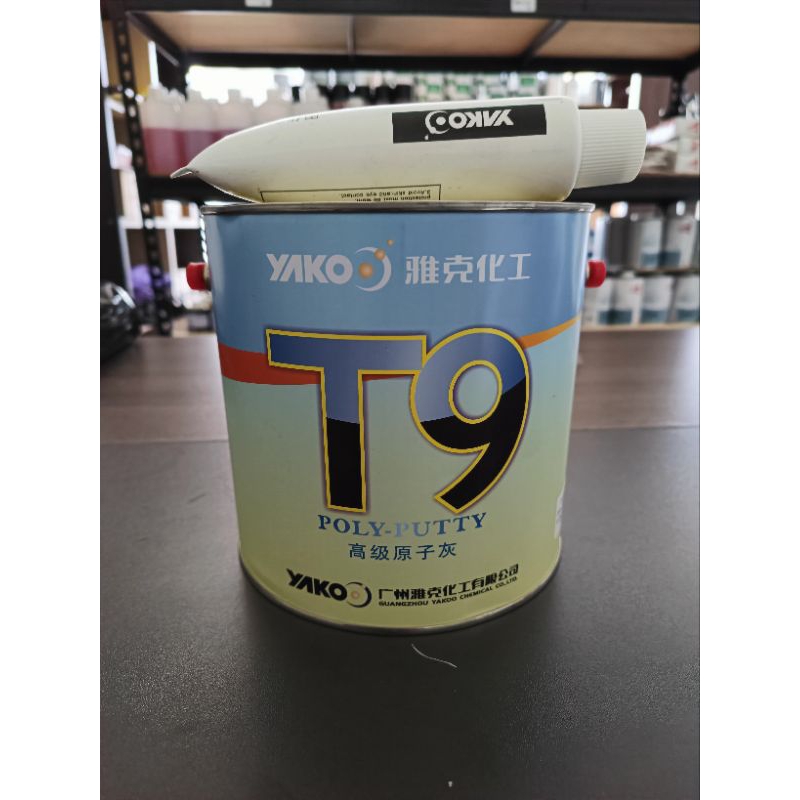 yakoo T9 Poly Putty 3.6KG with hardener(Red/Grey)/simen kereta/putty ...