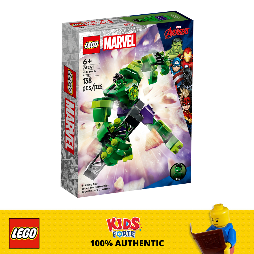 [NEW 2023] LEGO Marvel 76241 Hulk Mech Armour Building Toy Set (138 ...