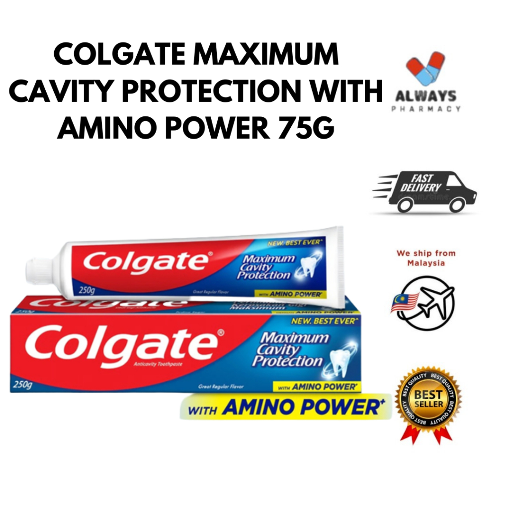 COLGATE MAXIMUM CAVITY PROTECTION WITH AMINO POWER 75G | Shopee Malaysia