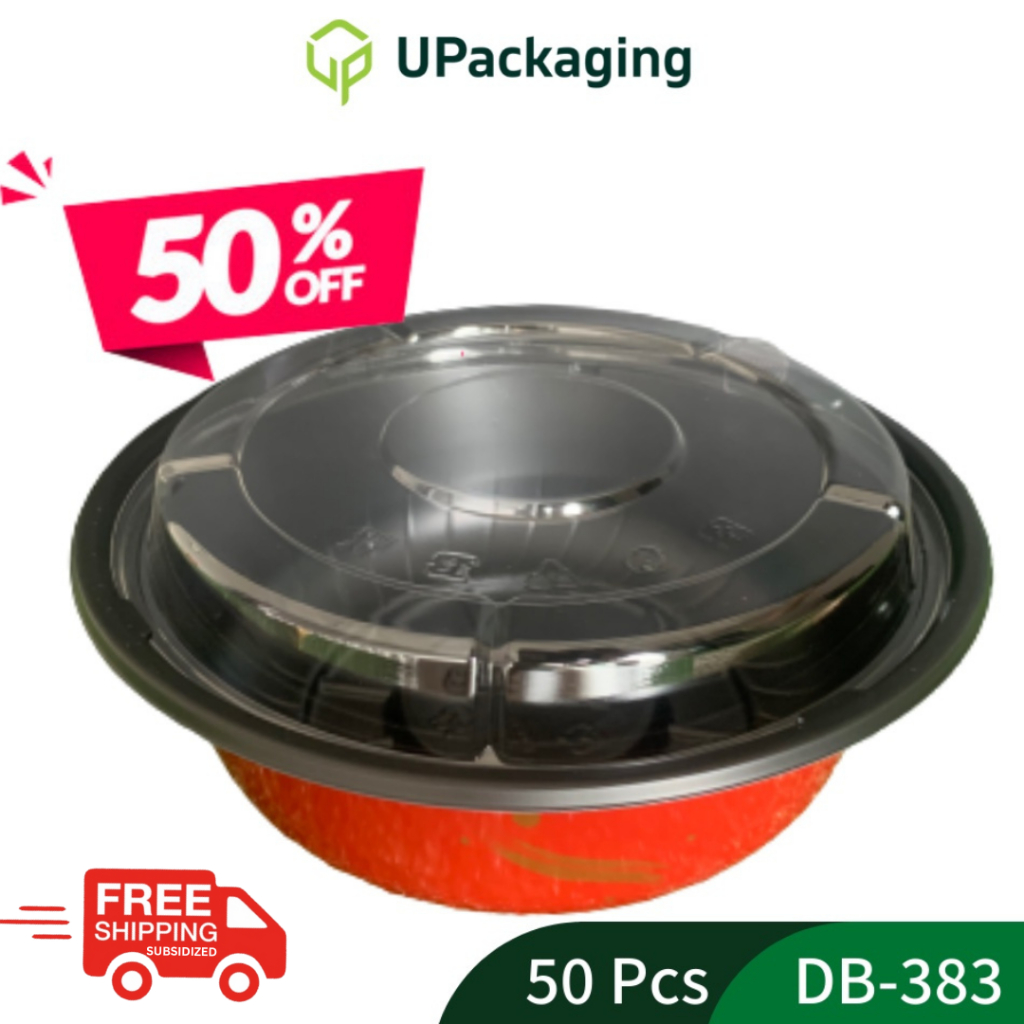 [𝟓𝟎 𝐏𝐜𝐬] 𝐃𝐁𝟑𝟖𝟑 𝐏𝐋𝐀𝐒𝐓𝐈𝐂 𝐁𝐎𝐖𝐋 Lunch Box Disposable Recyclable Bento Container HIRO DB-383 | Shopee ...
