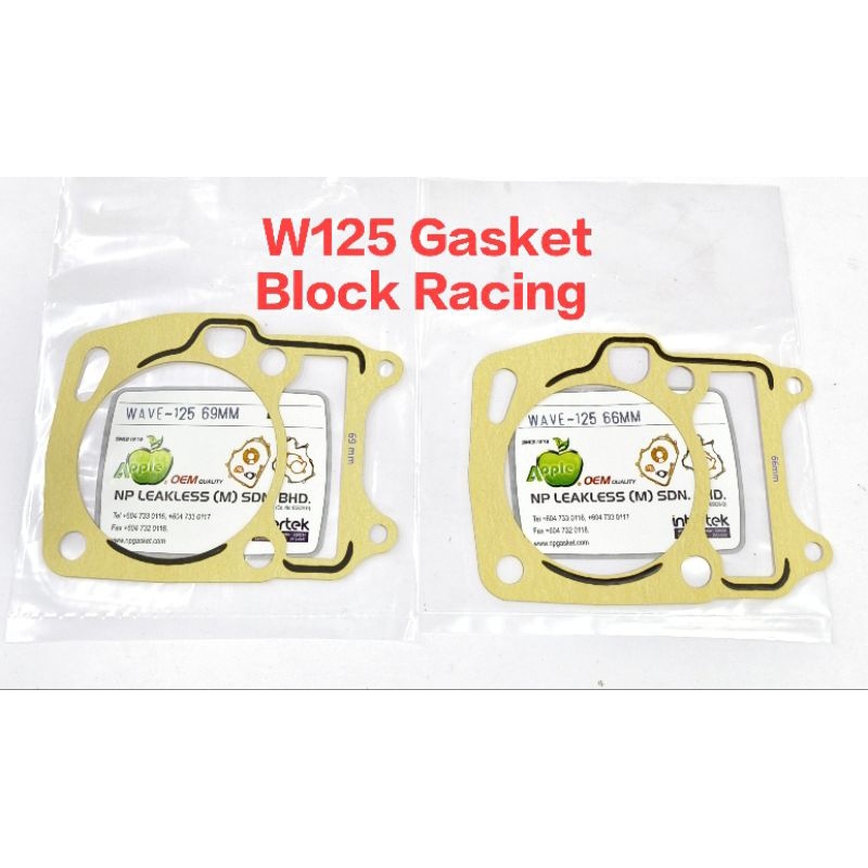 Honda W125 Gasket Block Racing 66mm 69mm Jenama Apple | Shopee Malaysia