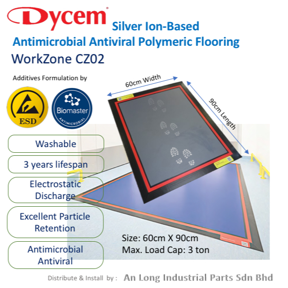Heavy Duty Washable Sticky Mat / Dycem WorkZone CZ02 cross ...
