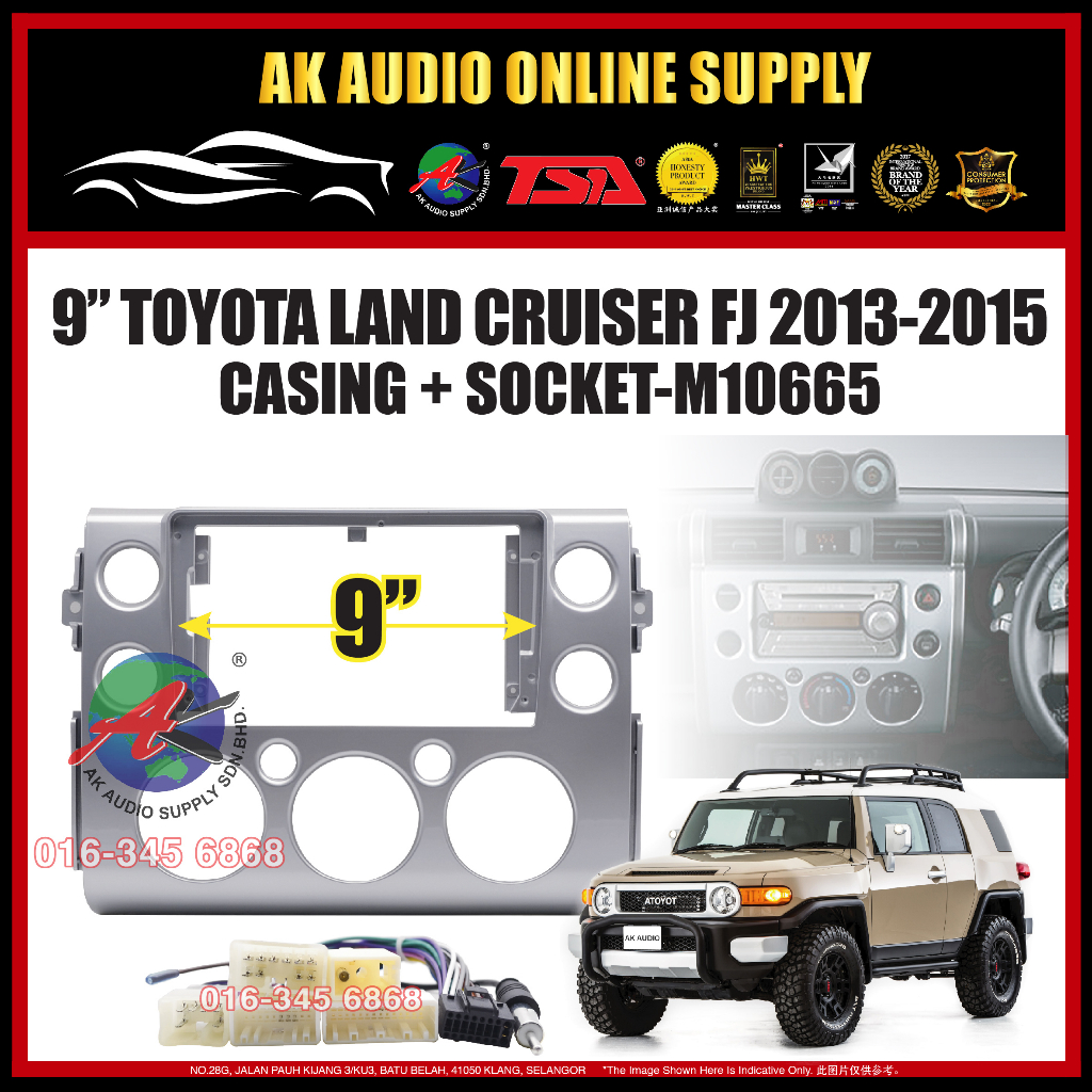 Toyota Land Cruiser FJ 2013 -2015 ( Silver ) Android 9” Casing + Socket ...