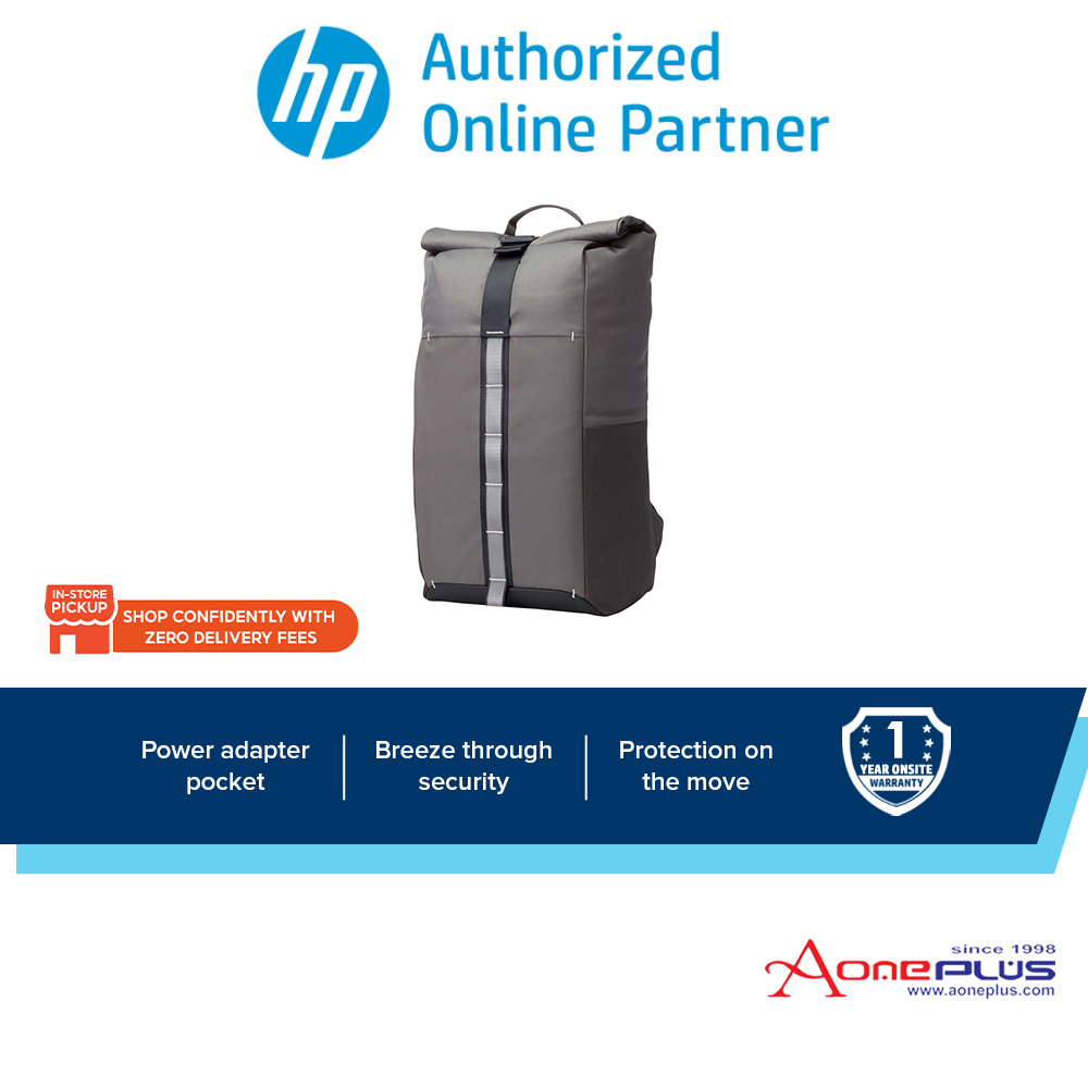 HP Pavilion Rolltop Backpack 5EE90AA Grey/ 5EE88AA Blue | Shopee Malaysia