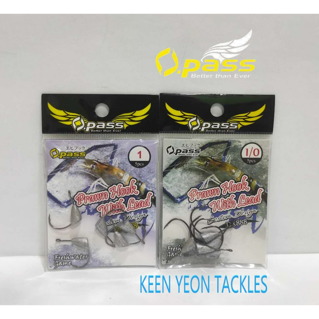 OPASS PRAWN HOOK WITH LEAD DX888 | Shopee Malaysia