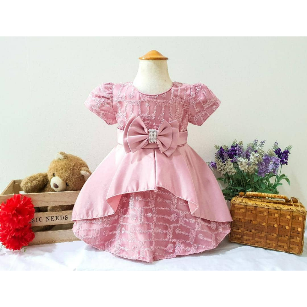 Dress Baby Girl Newborn Gaun Budak Perempuan Baju Raya 2024 | Shopee ...