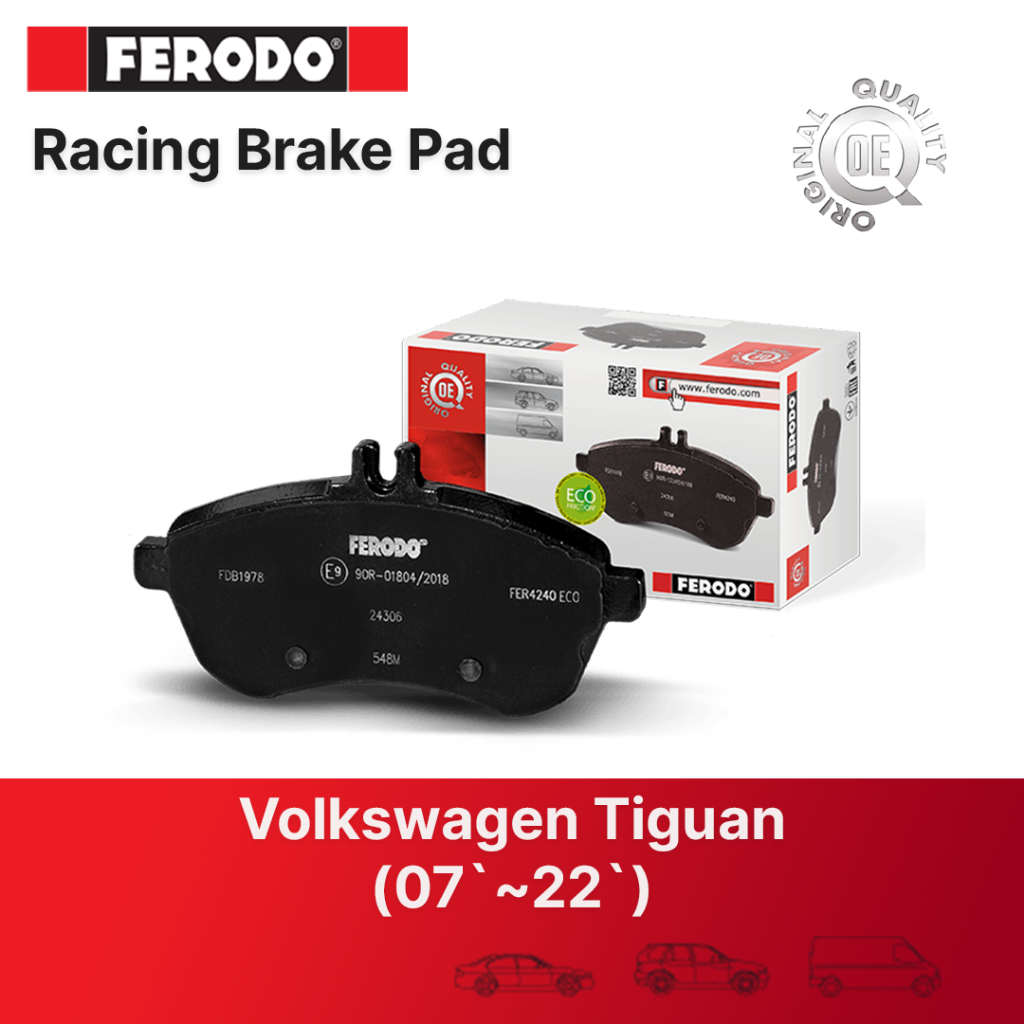 FERODO Brake Pads - Volkswagen Tiguan (Year: 2007~2022) Front And Rear ...