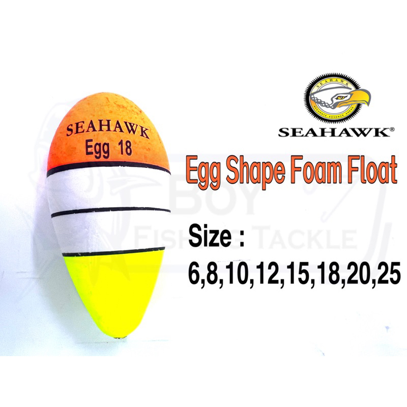 SEAHAWK FOAM FLOAT PELAMPUNG PANCING IKAN EVA FLOAT EGG SHAPE | Shopee ...