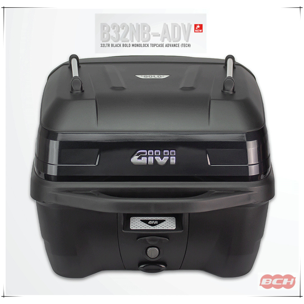 GIVI BOX B32NB-ADV METALLIC BLACK BOLD MONOLOCK TOPCASE ADVANCE ...